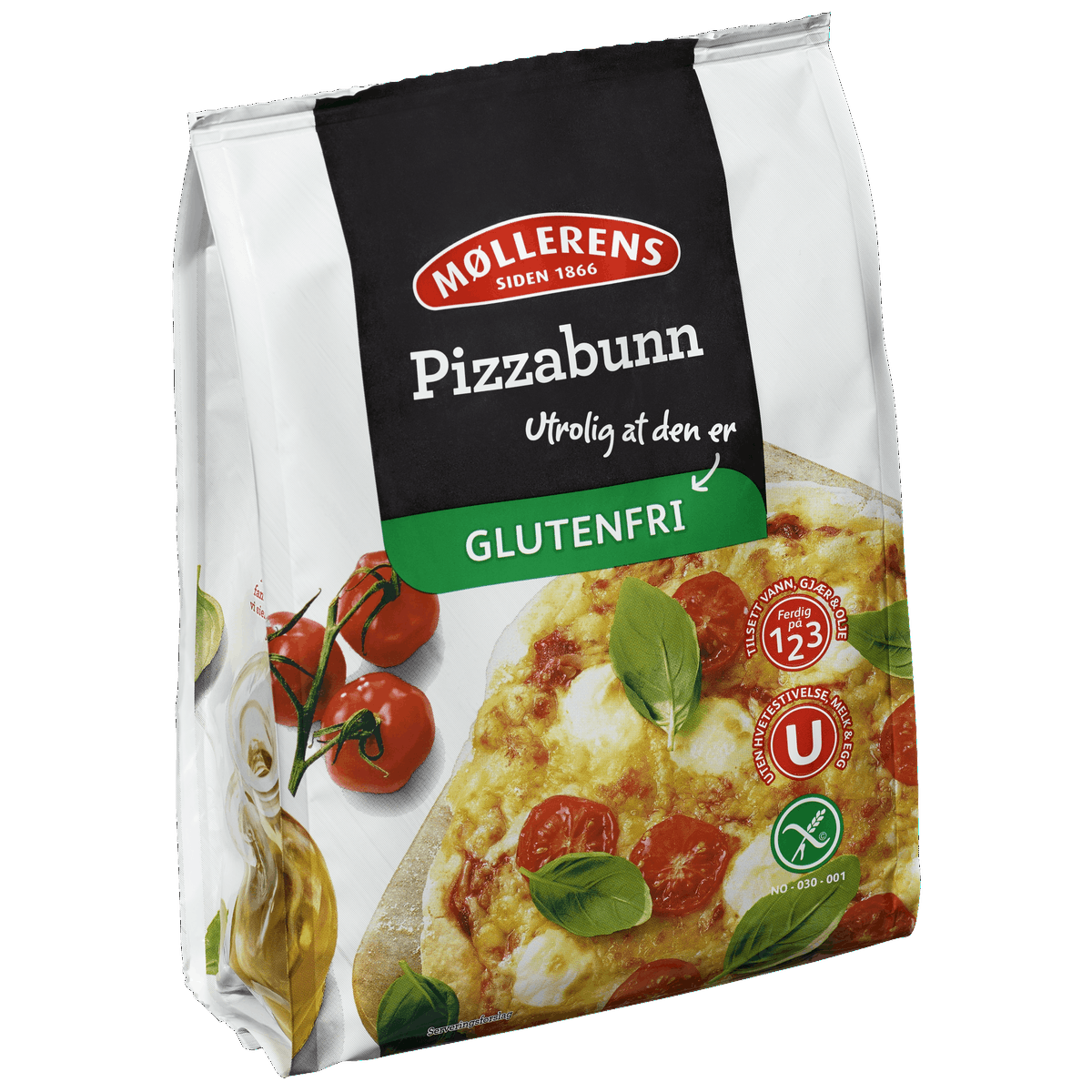 Møllerens Pizzabunn glutenfri - Norgesmøllene