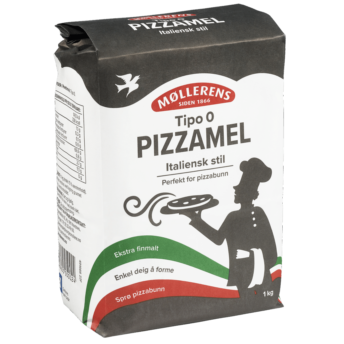 Møllerens Pizzamel Tipo 0 - Norgesmøllene