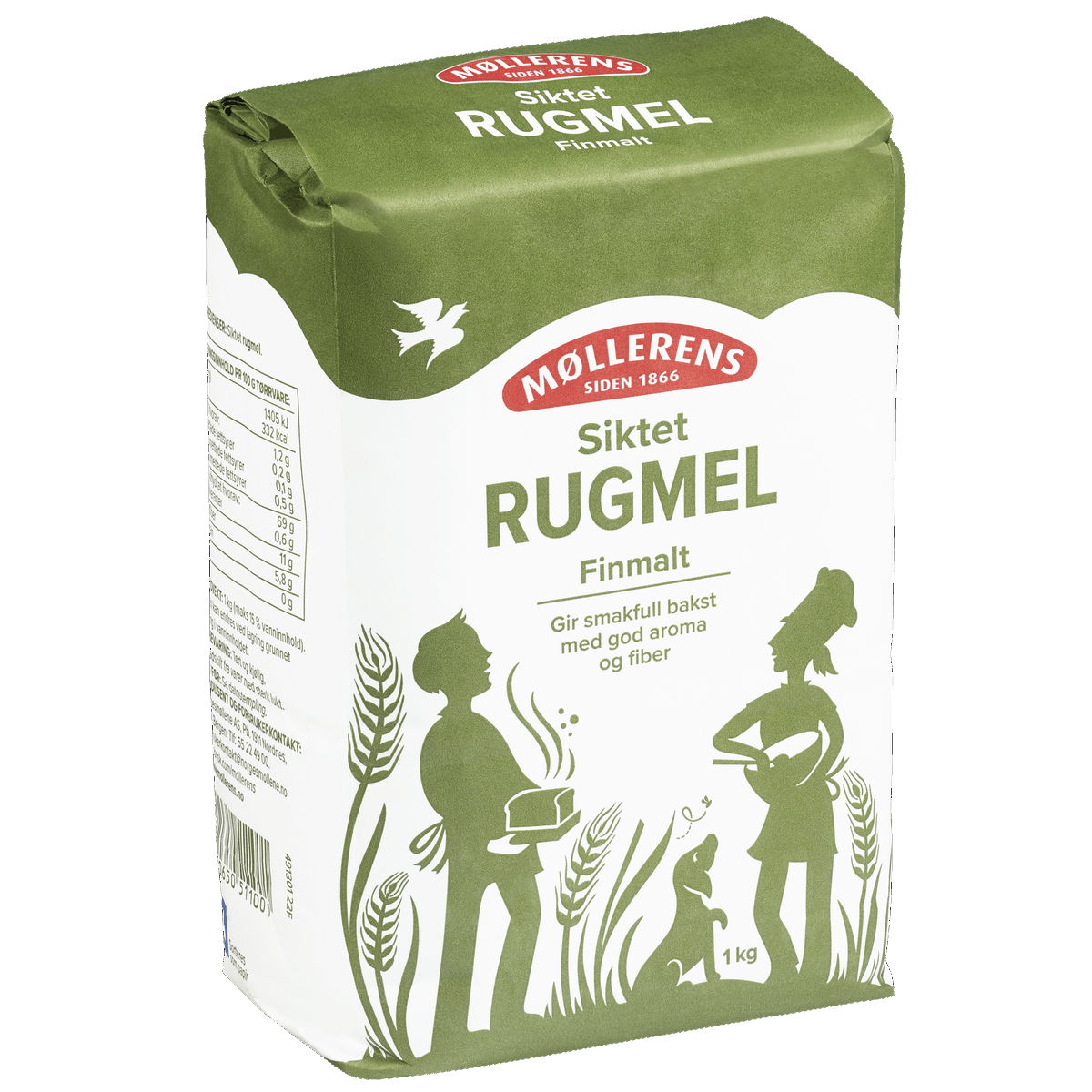 Norgesmøllene Rugmel siktet - Norgesmøllene