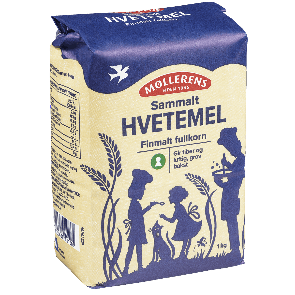 Møllerens Hvetemel sammalt finmalt - Norgesmøllene
