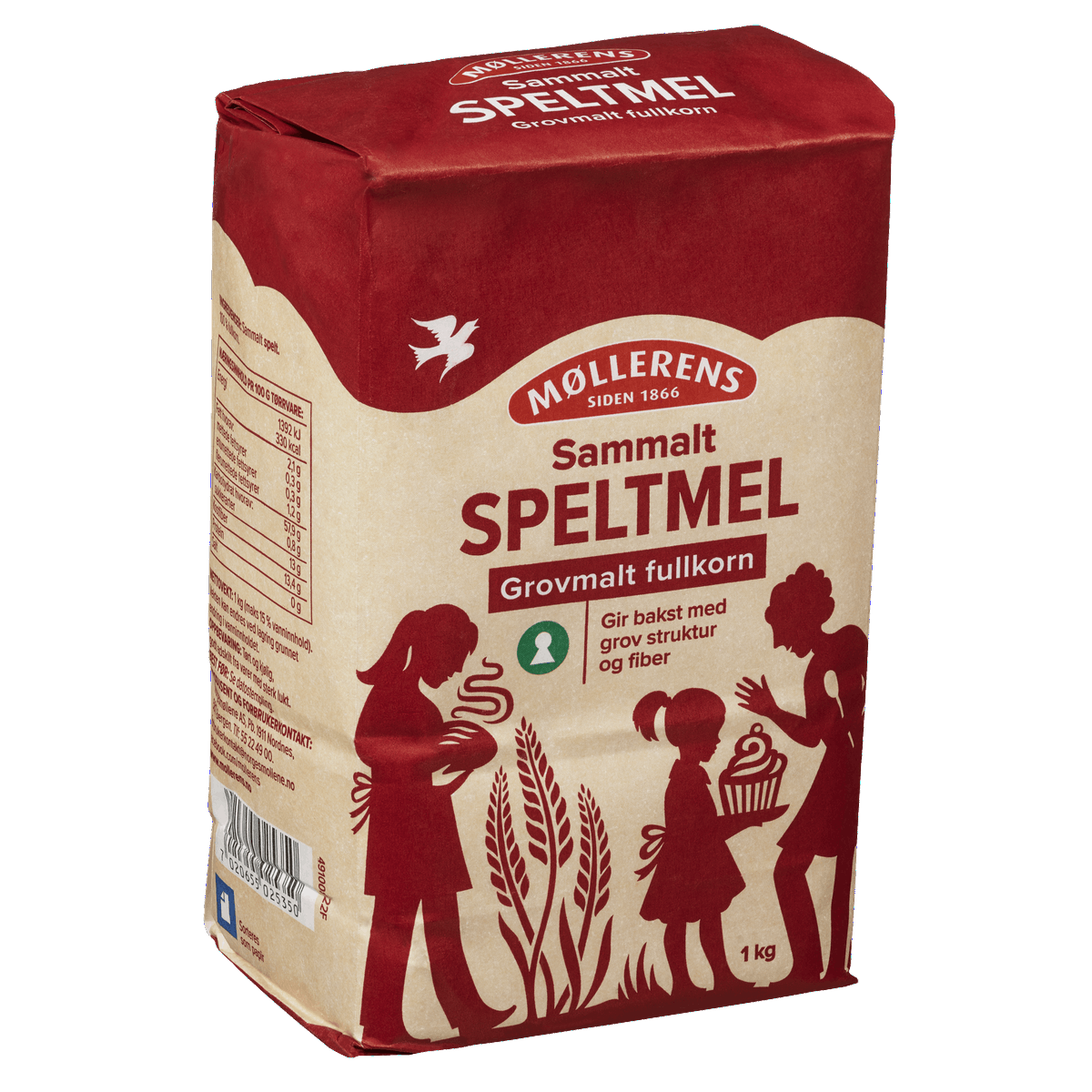 Møllerens Speltmel sammalt grovmalt - Norgesmøllene