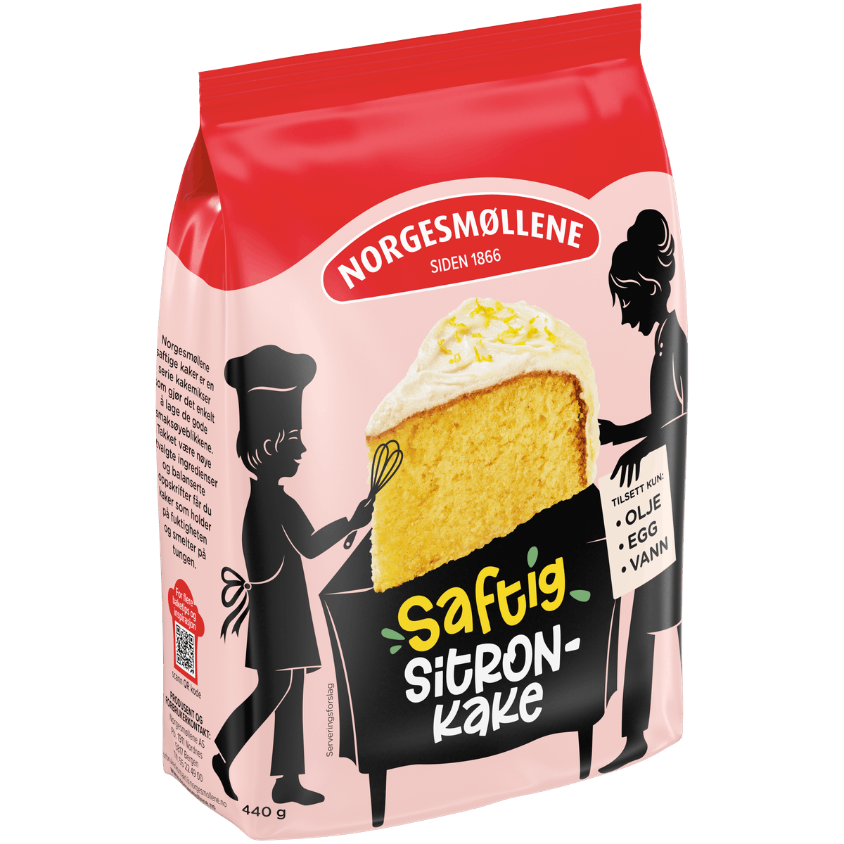 Norgesmøllene Saftig sitronkake - Norgesmøllene
